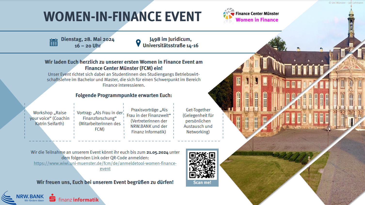 Women-in-Finance Event | Wirtschaftswissenschaftliche Fakultät