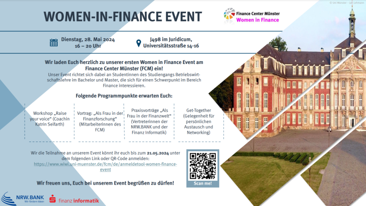 Women-in-Finance Event | Wirtschaftswissenschaftliche Fakultät